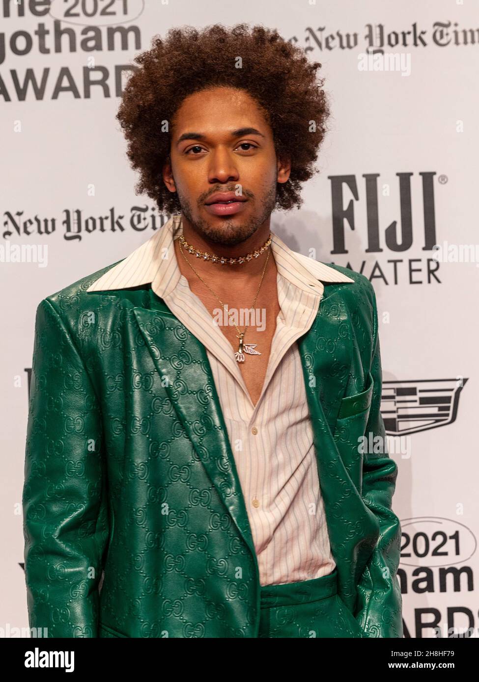 Kelvin Harrison Jr attends the 2021 Gotham Awards at Cipriani Wall ...