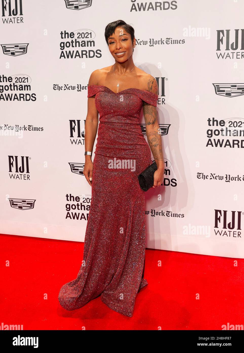 Brittany Hall attends the 2021 Gotham Awards at Cipriani Wall Street ...