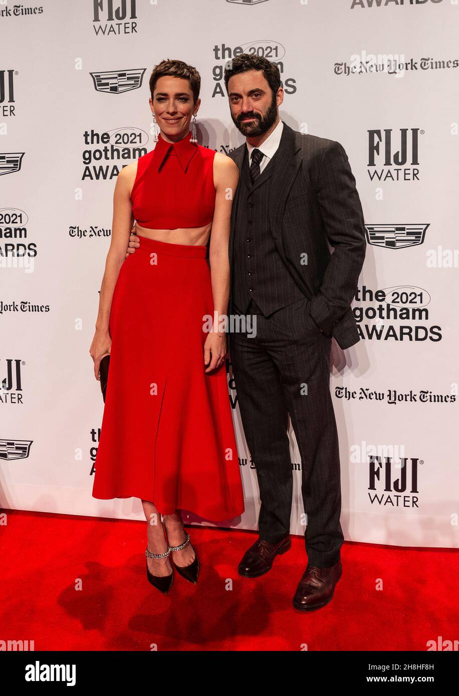 Rebecca Hall and Morgan Spector attend the 2021 Gotham Awards at ...
