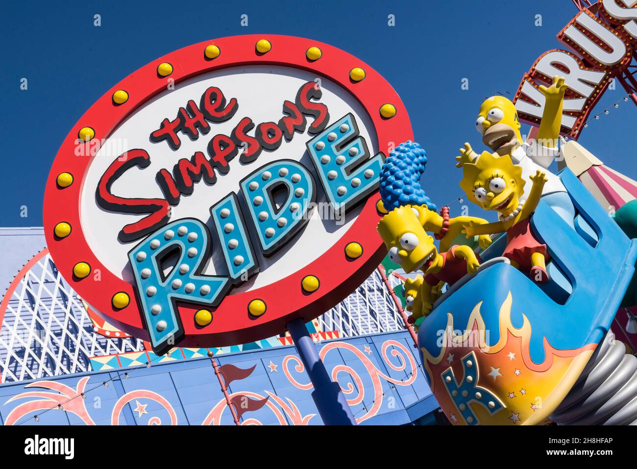 The Simpson's ride at Universal studio california USA Stock Photo - Alamy