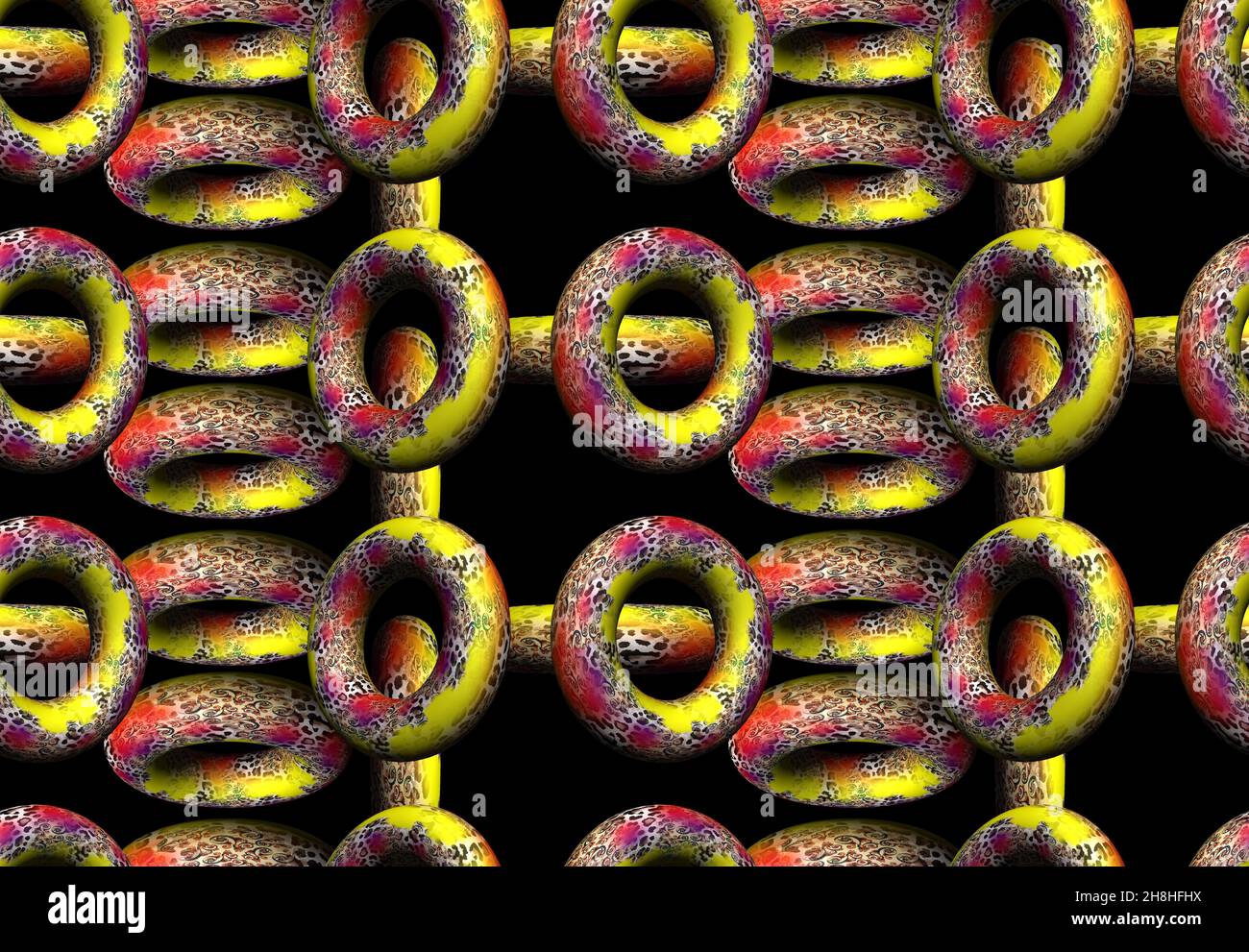 3d rendering abstract capsule colorful background. Seamless pattern ...