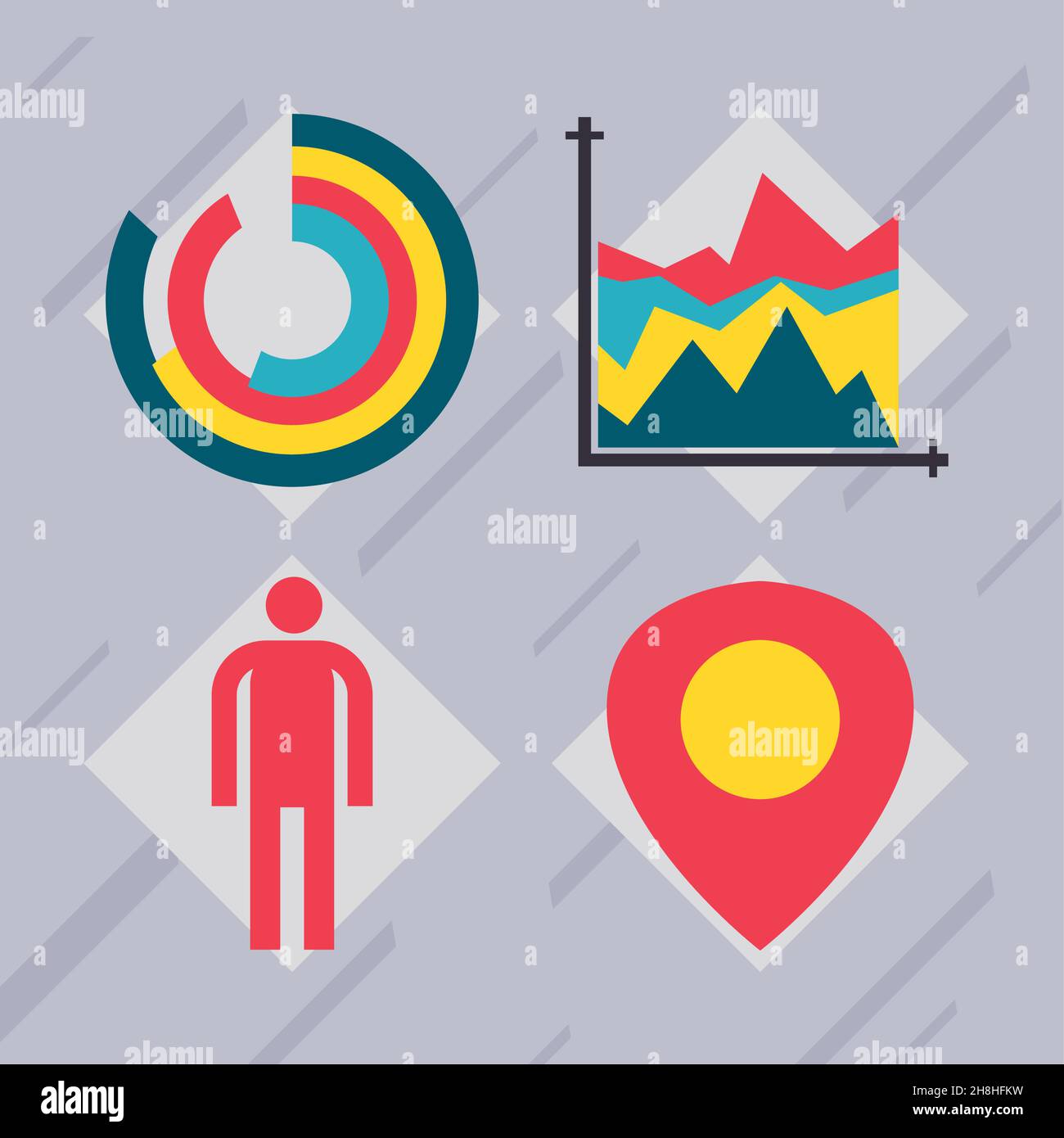 set of four infographic icons Stock Vector Image & Art - Alamy
