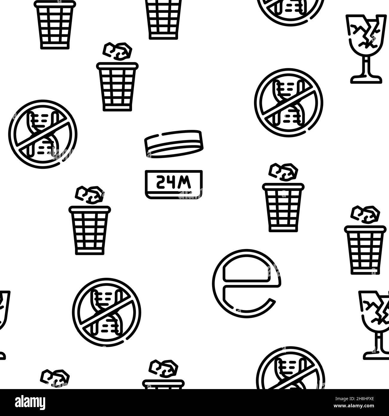 Rubbish seamless pattern garbage texture Stock Vector Images - Alamy