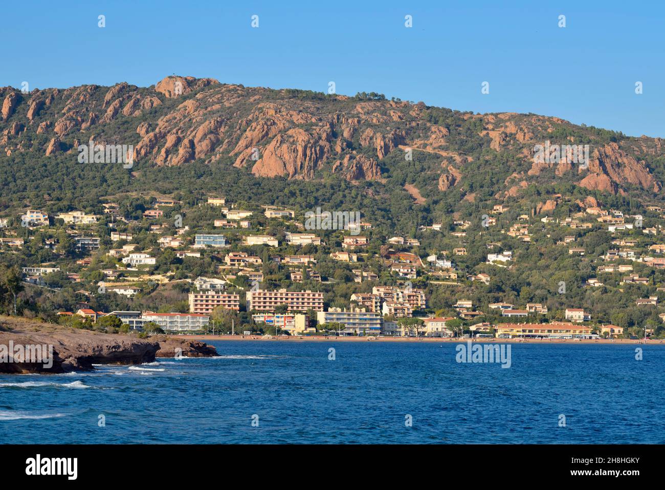 France, Var, Saint Raphael, agay, red rocks of the Massif de l'Esterel ...