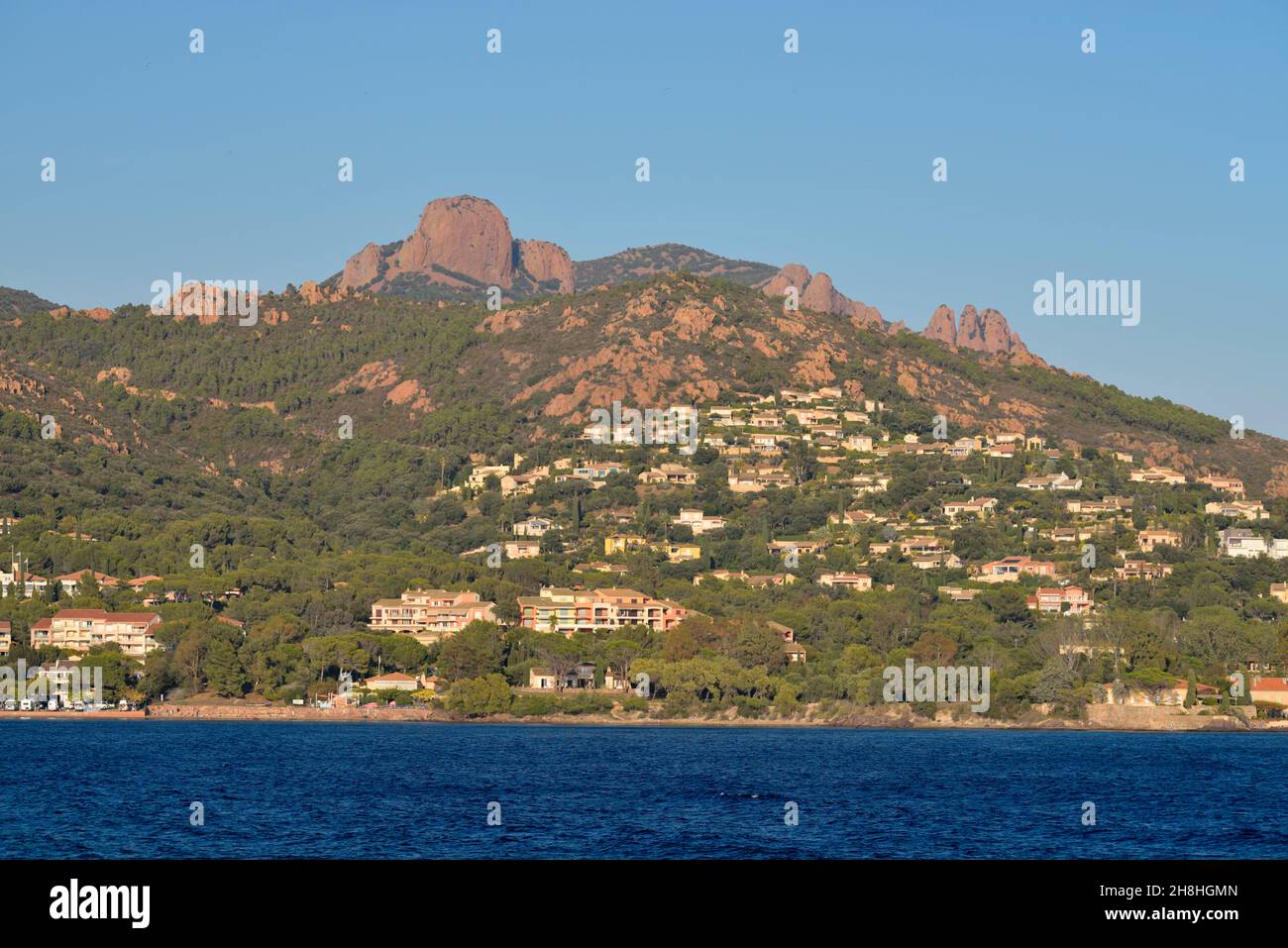 France, Var, Saint Raphael, agay, red rocks of the Massif de l'Esterel ...