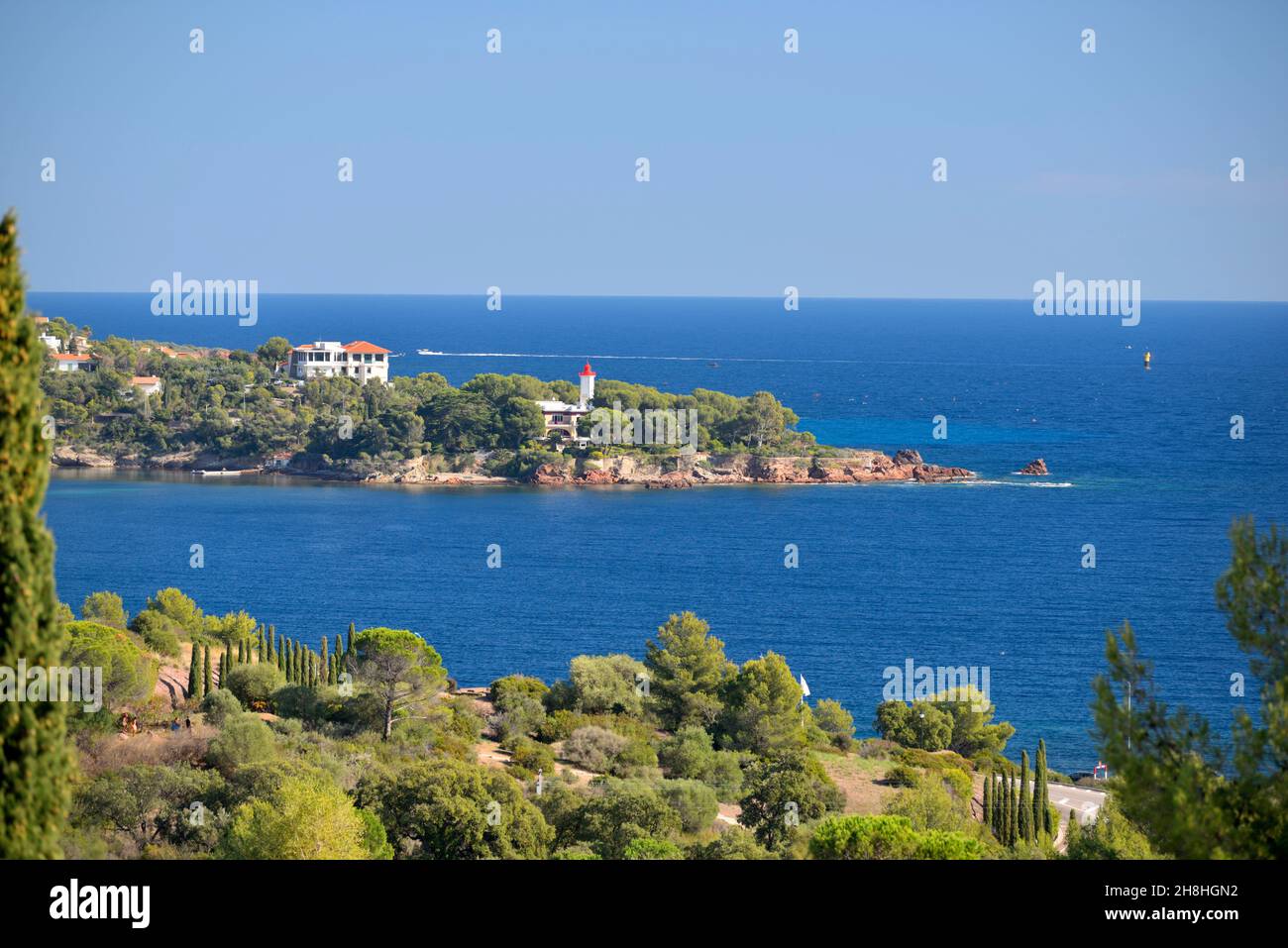France, Var, Saint Raphael, agay, red rocks of the Massif de l'Esterel ...