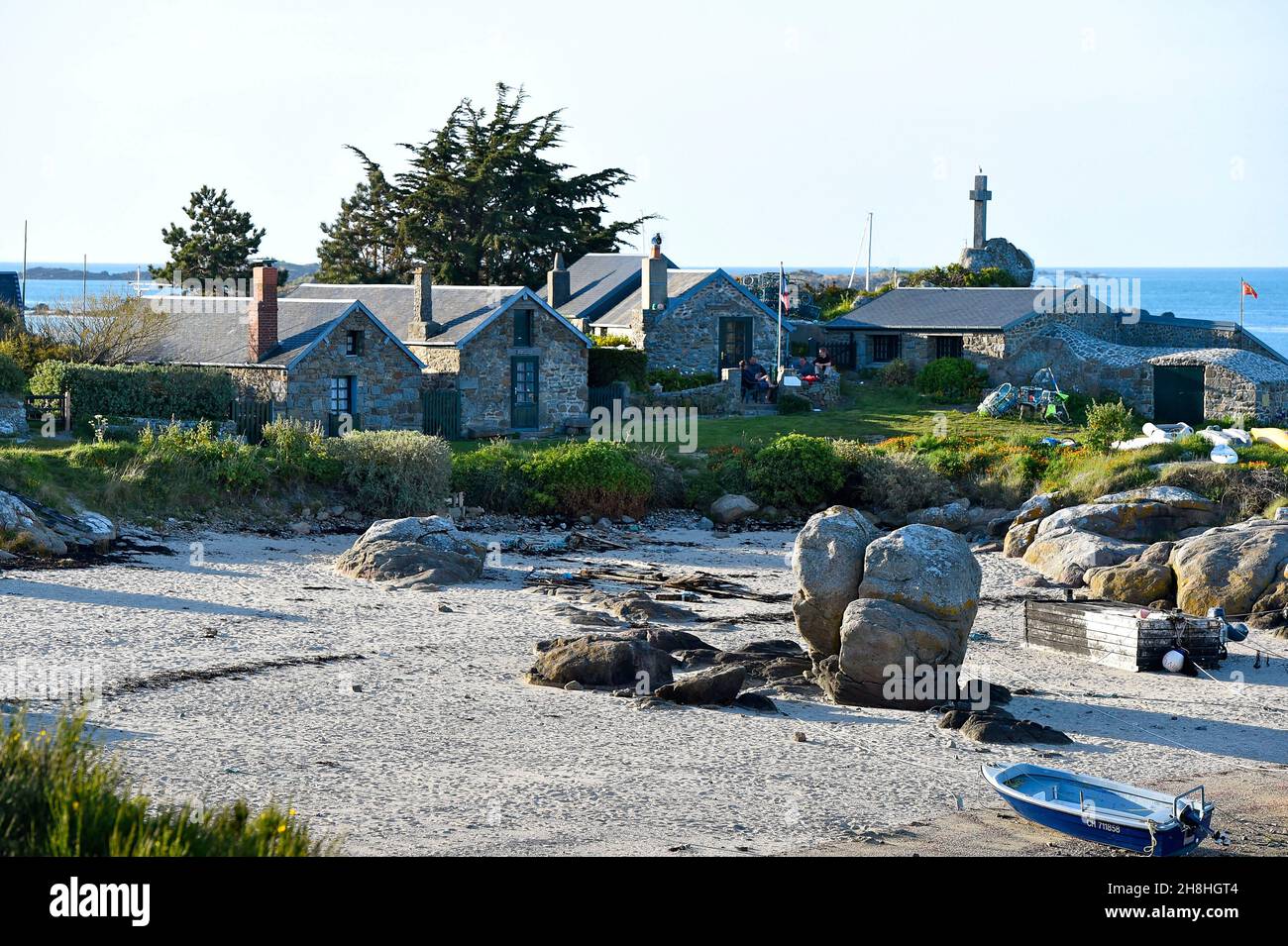 France, Manche, Chausey Islands, hamlet of Blainvillais Stock Photo - Alamy