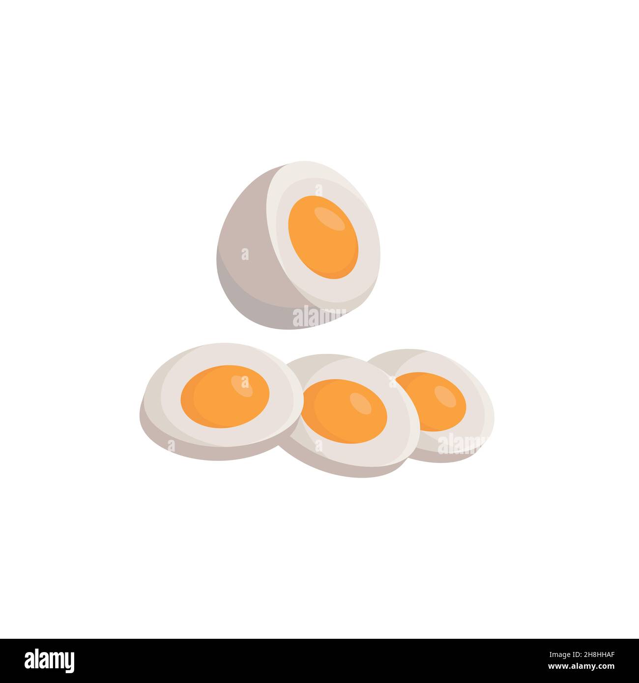 Vector illustration of a boiled egg on a white background eps Stock ...