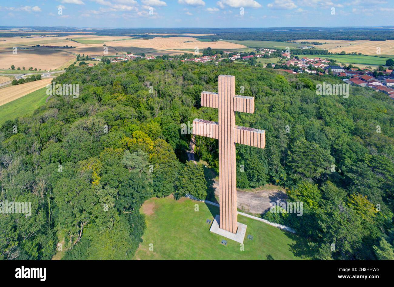 France, Haute-Marne, Colombey-les-deux-Eglises, Memorial Charles de Gaulle, the cross of ...