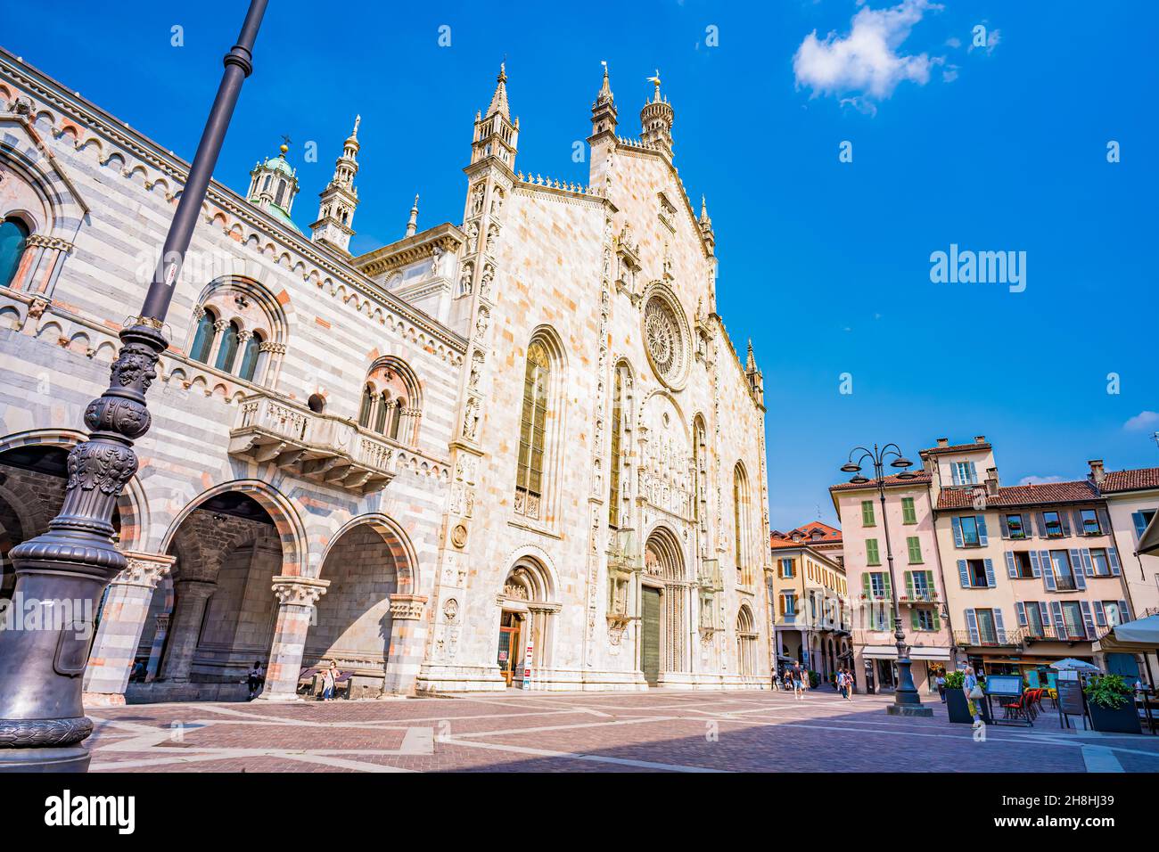 Cathedral Duomo in Como city, a tourist destination on Lake Como Stock ...