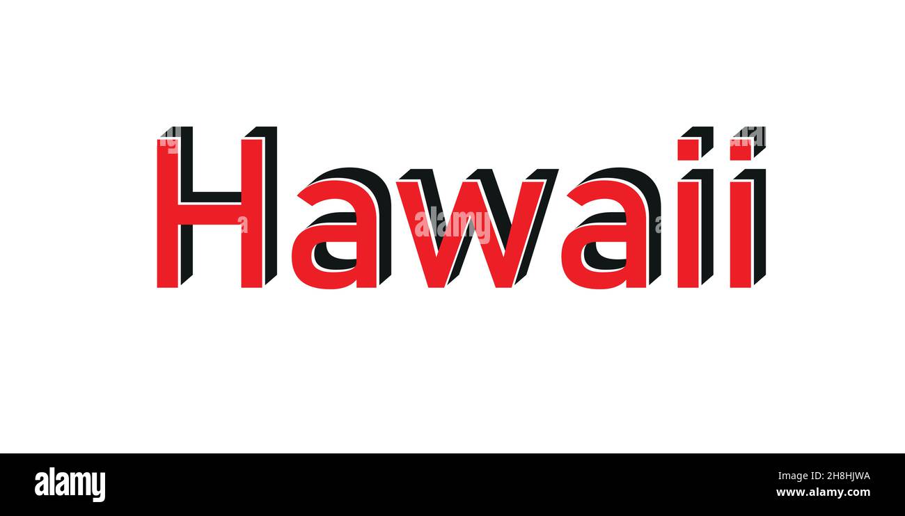 Hawaii red stamp text on white Stock Vector Image & Art - Alamy