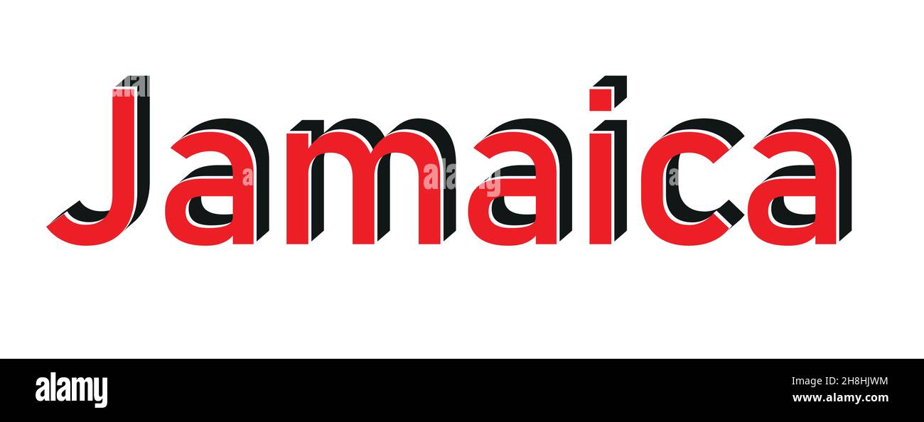 jamaica, text design. Vector calligraphy. Typography poster. Usable as ...