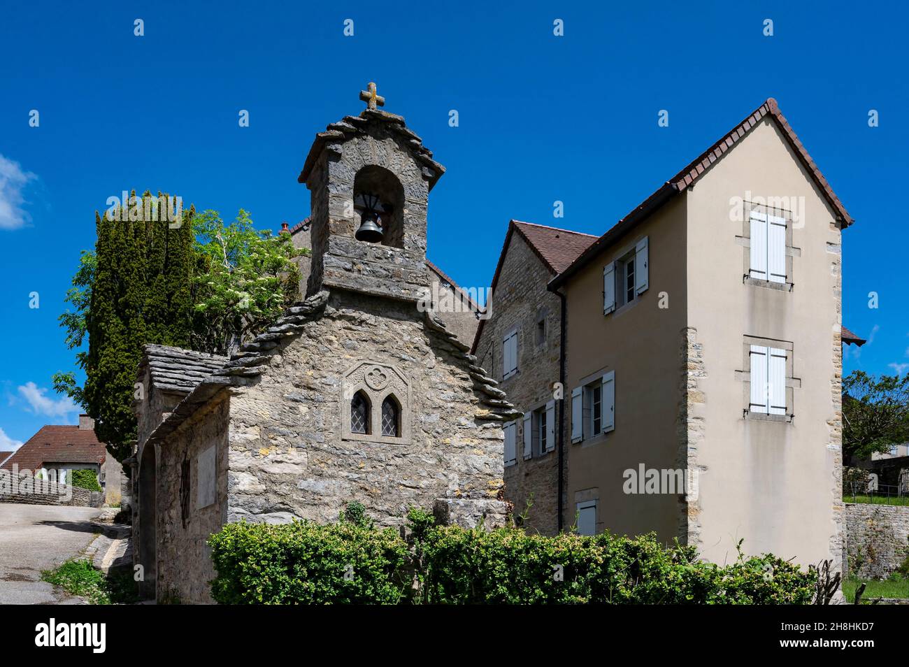 France, Jura, Chateau Chalon, Most beautiful village in France, stroll ...