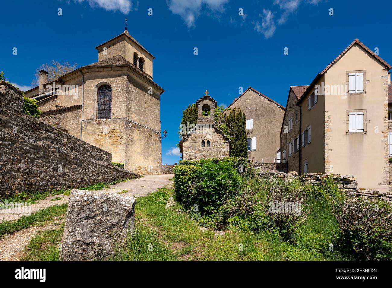 France, Jura, Chateau Chalon, Most beautiful village in France, stroll ...