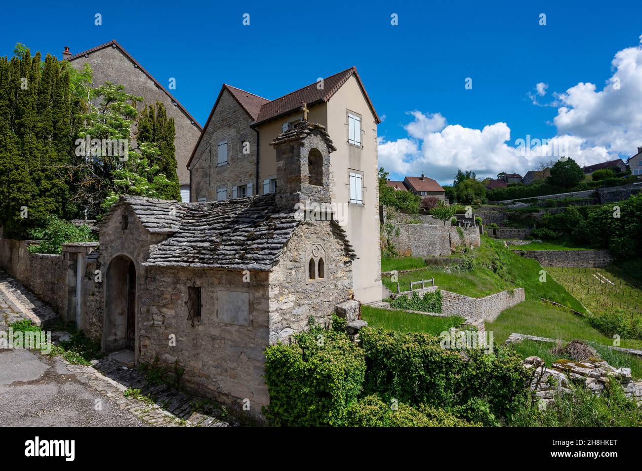 France, Jura, Chateau Chalon, Most beautiful village in France, stroll ...