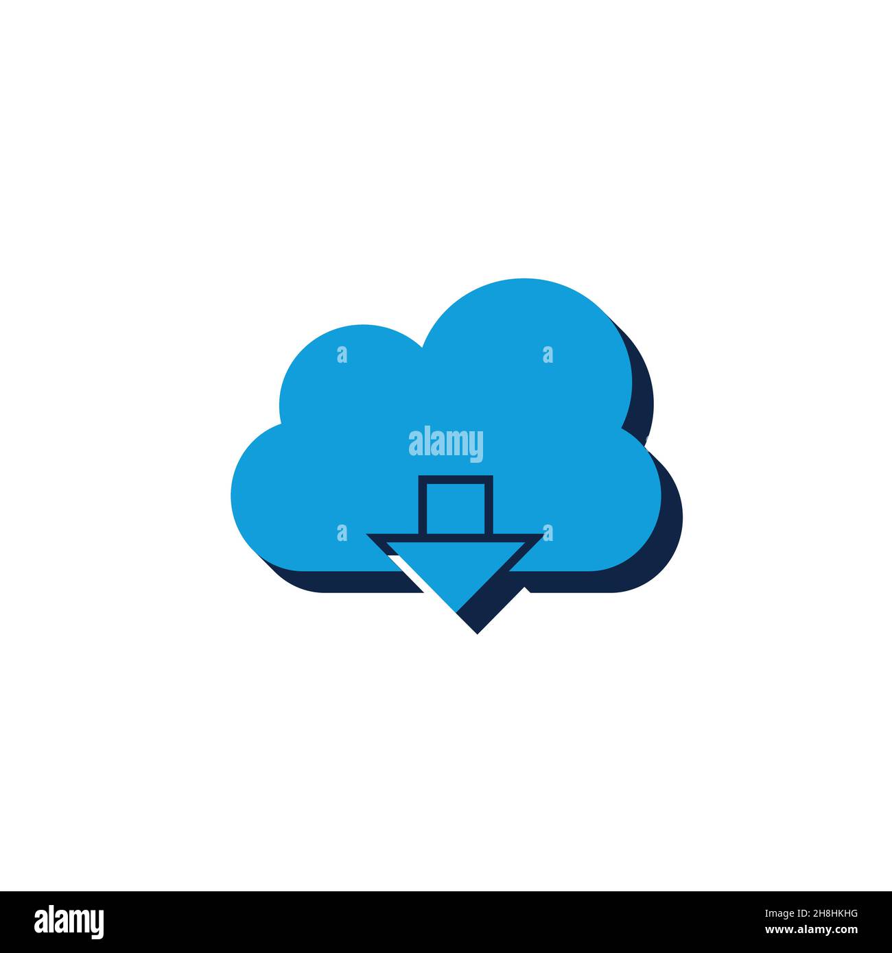 Download icon on white background Stock Vector Image & Art - Alamy