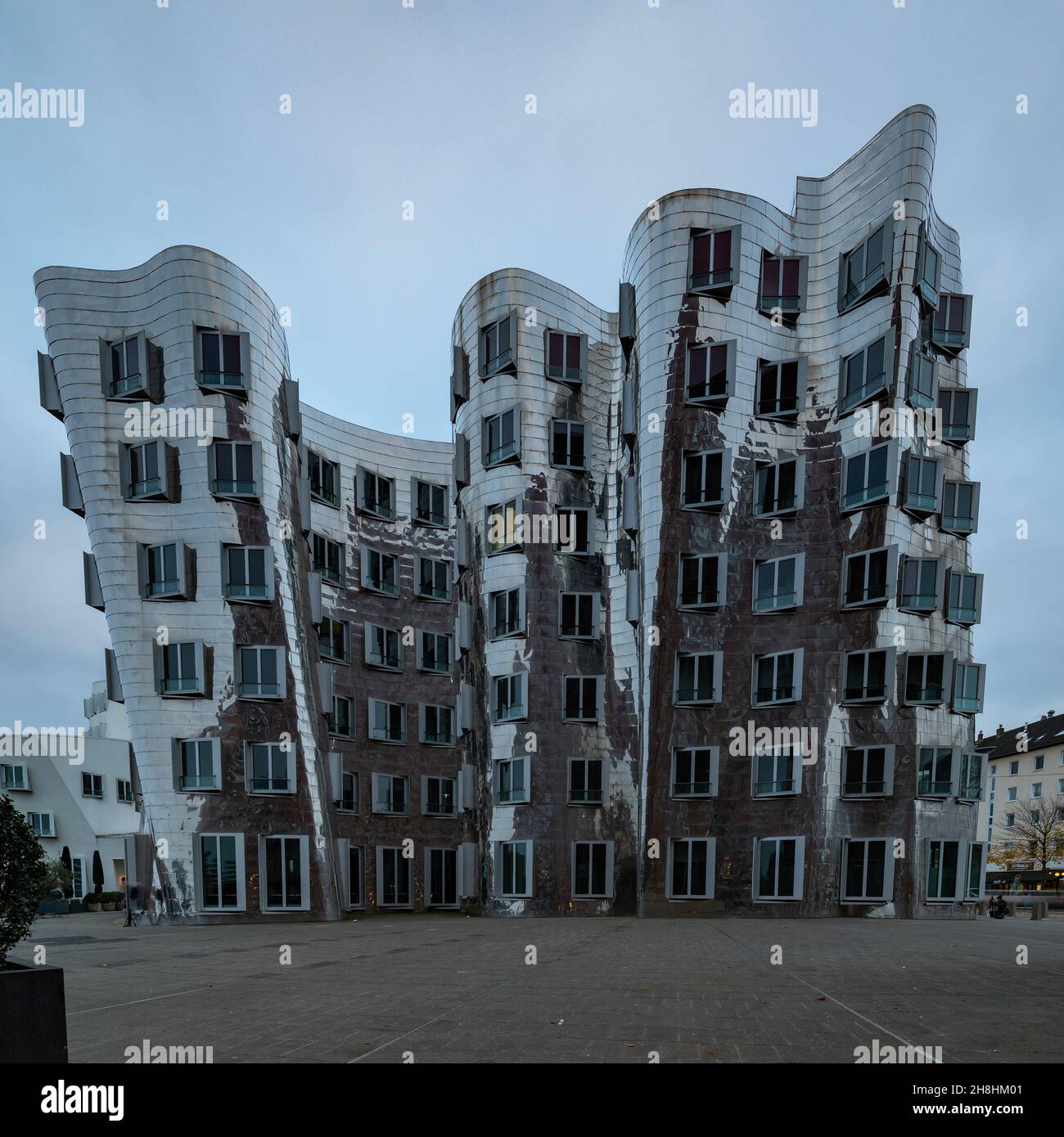 Neuer Zollhof in Dusseldorf are office buildings designed by Frank O ...