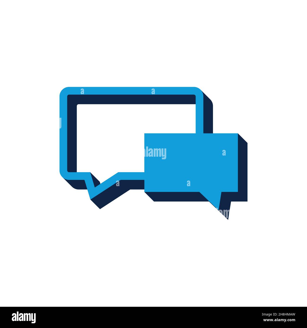 vector icon Speech Bubbles isometric. 3d sign isolated on white ...