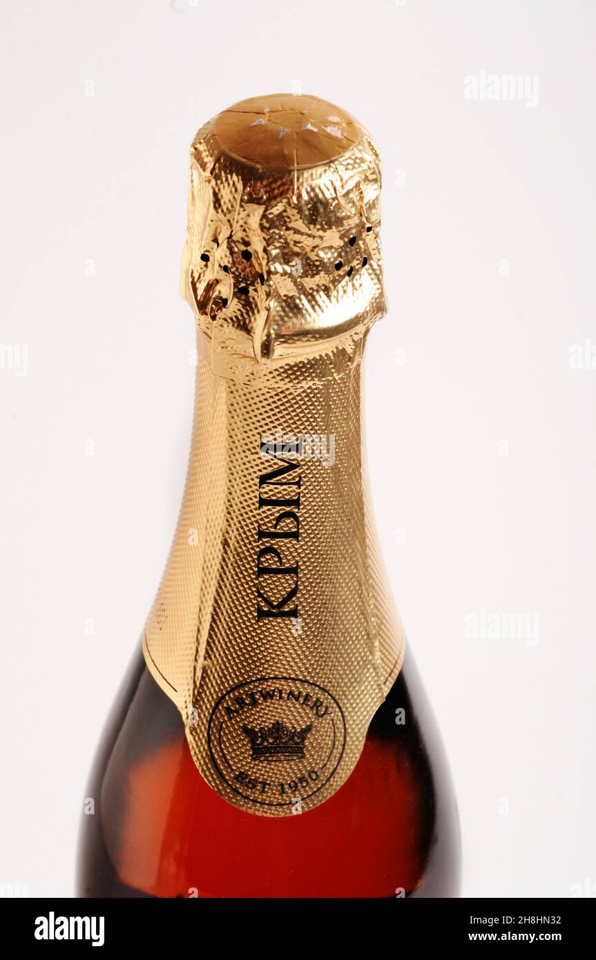 Krim artwinery strawberry champagne, Ukraine Stock Photo - Alamy