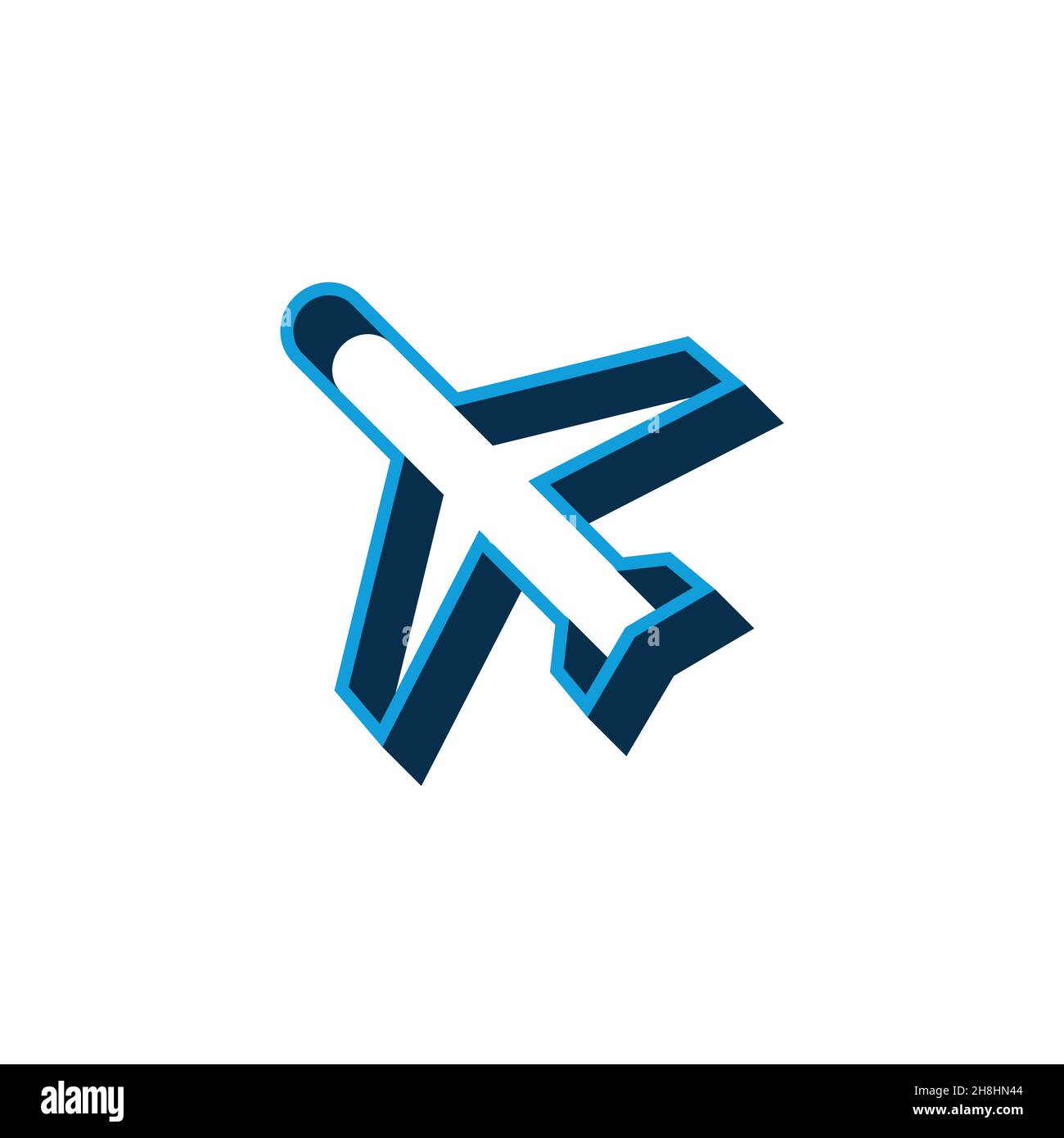 vector icon airplane isometric. 3d sign isolated on white background ...