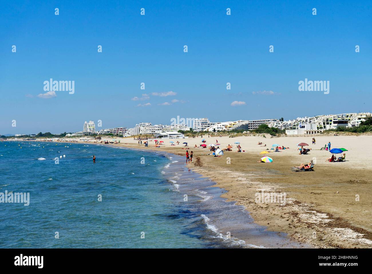 France Herault La Grande Motte The Resort Beach With Pyramidal Architecture Heritage Of The