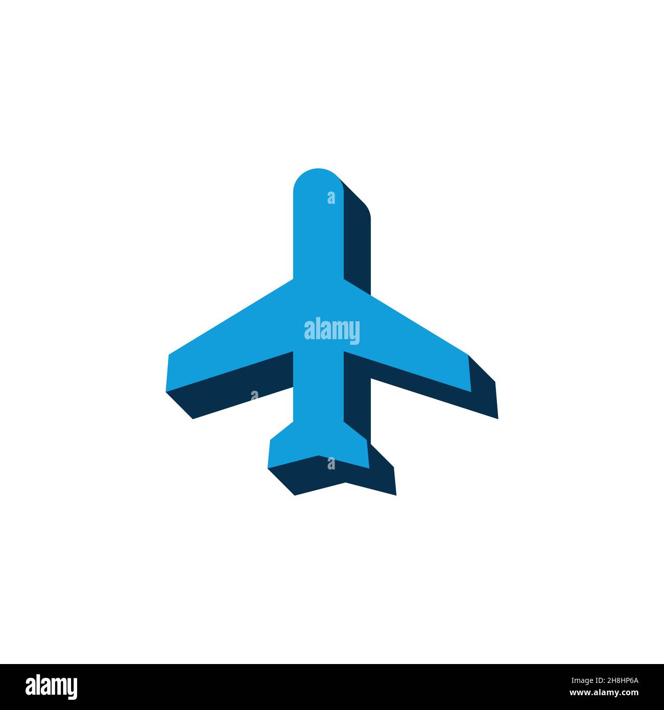 vector icon airplane isometric. 3d sign isolated on white background ...