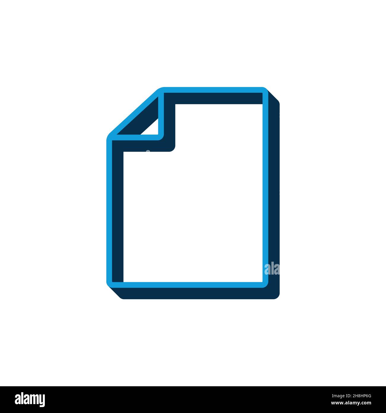 vector icon document isometric. 3d sign isolated on white background ...
