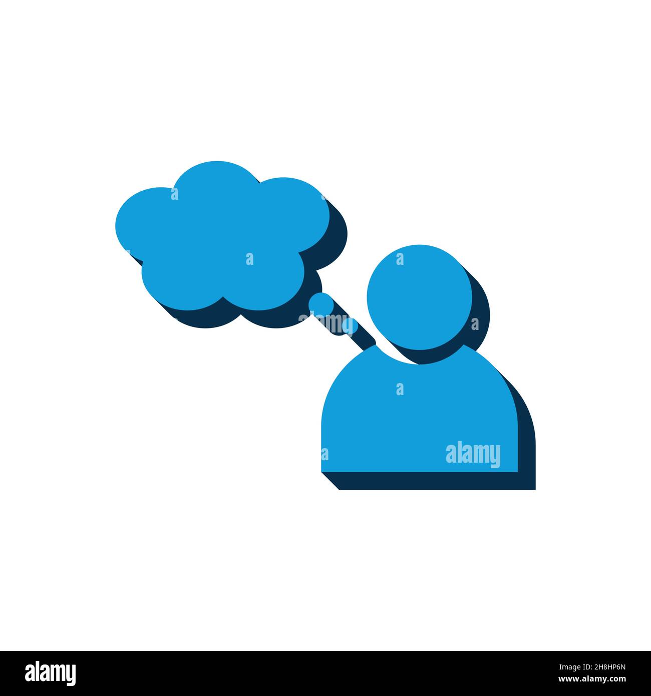vector icon person isometric. 3d sign isolated on white background ...