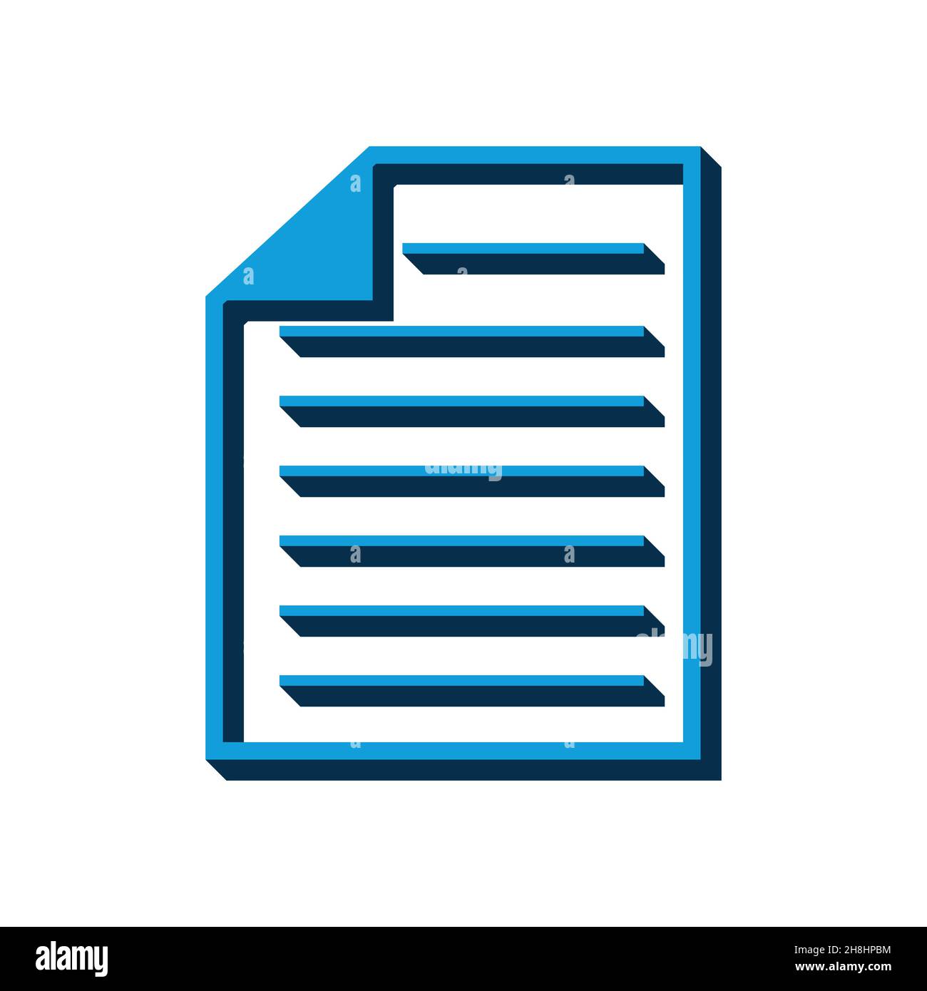 vector icon document isometric. 3d sign isolated on white background ...