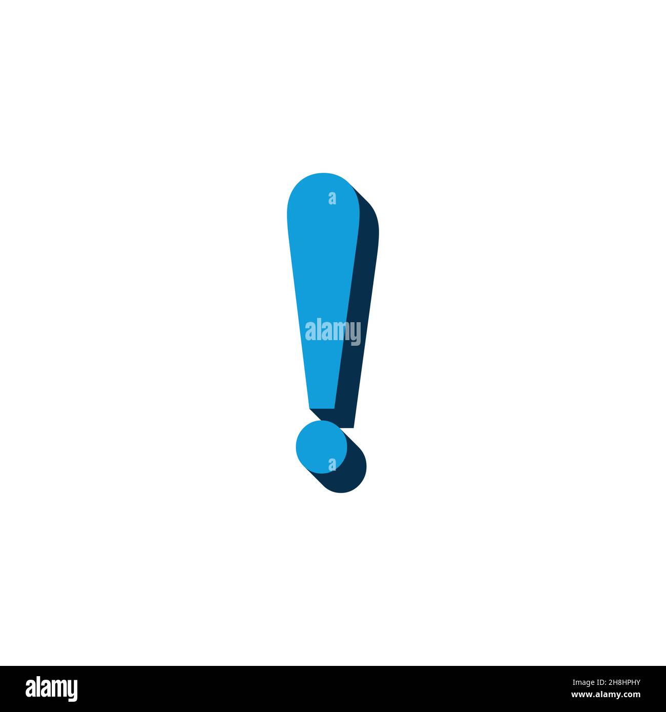 caution vector icon isometric. 3d sign isolated on white background ...