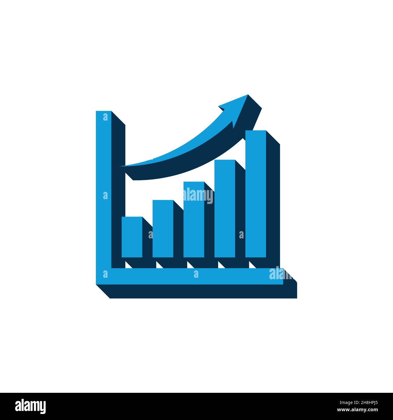 vector icon infographic, chart isometric. 3d sign isolated on white ...
