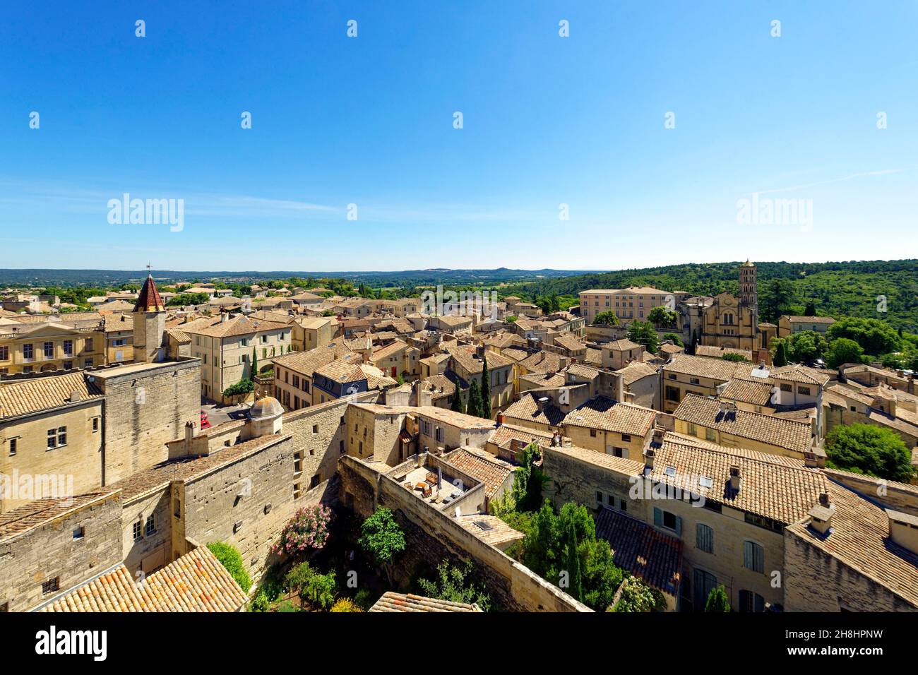 France, Gard, Pays d'Uzege, Uzes, the Ducal castle known as the Duche ...
