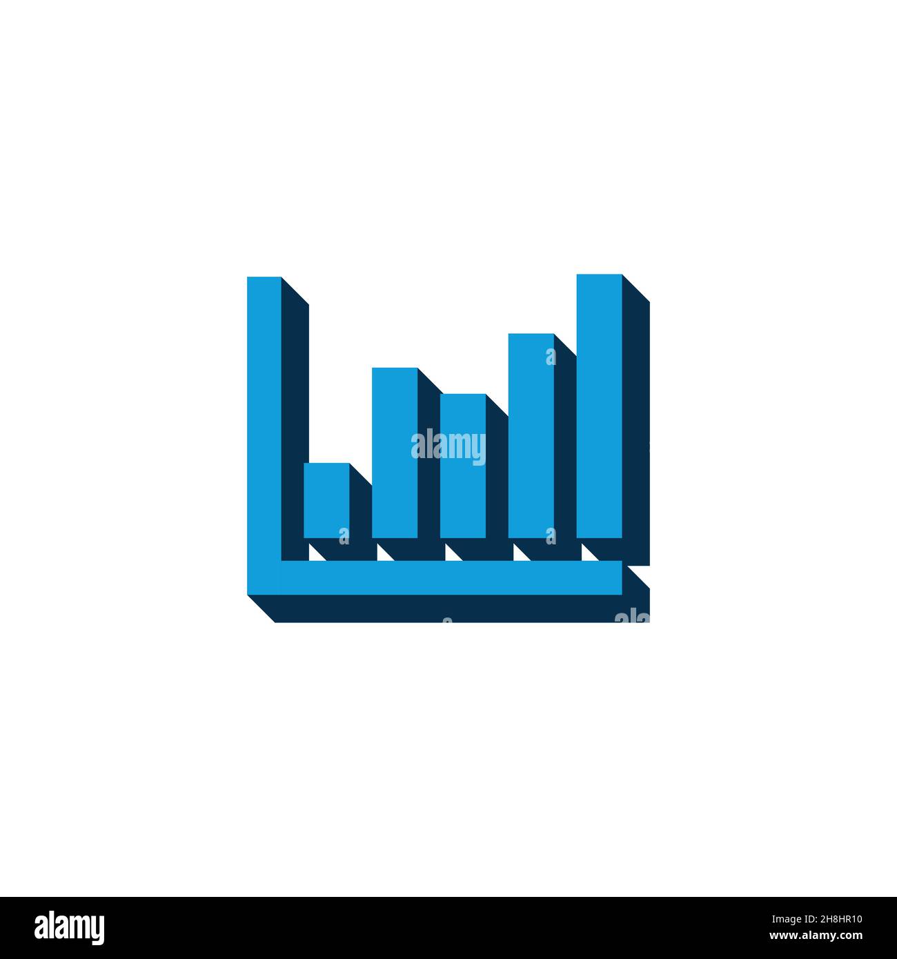 vector icon infographic, chart isometric. 3d sign isolated on white ...
