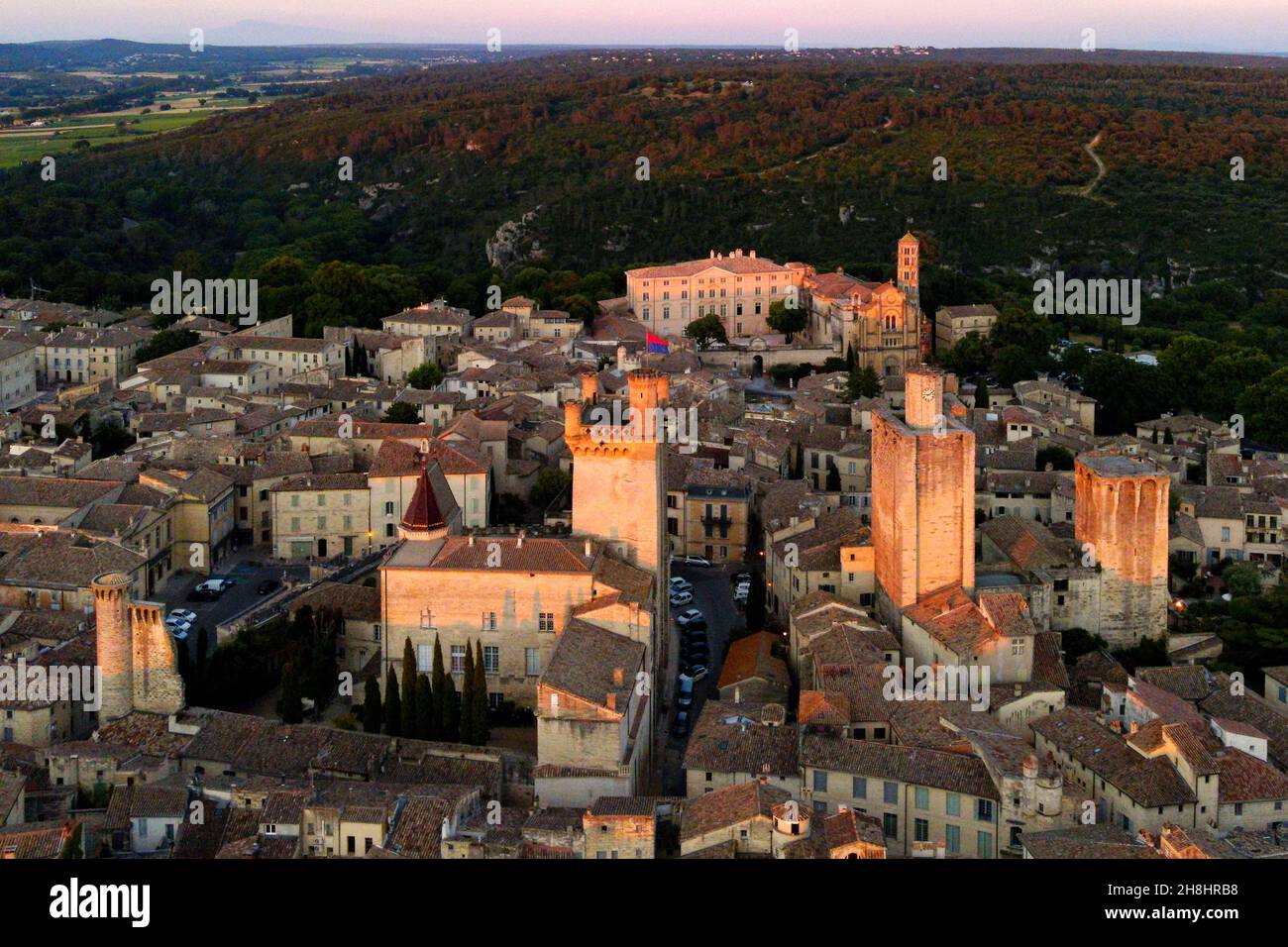 France, Gard, Pays d'Uzege, Uzes, the Ducal castle known as the Duche ...