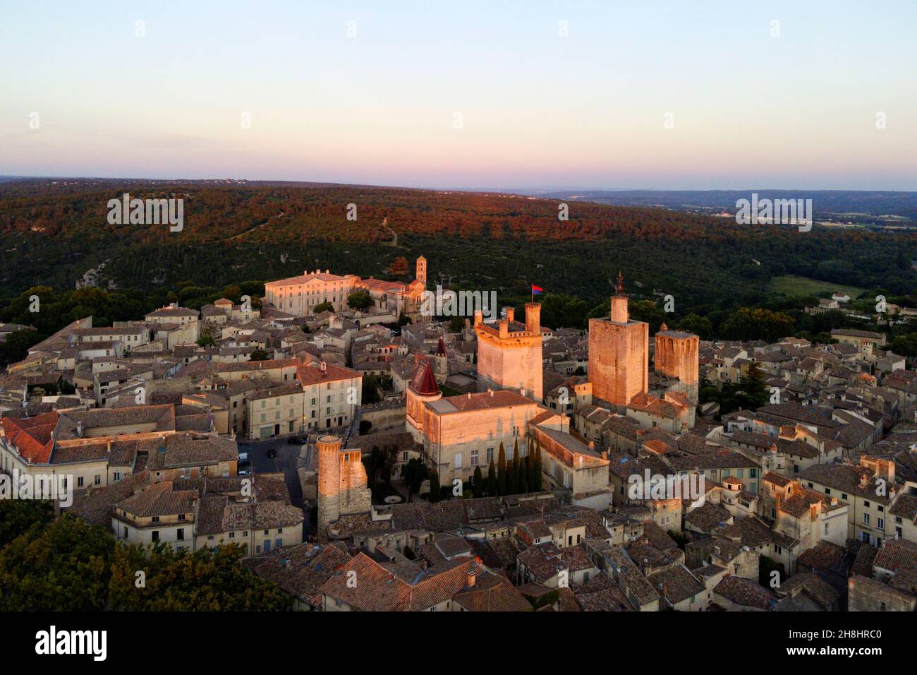 France, Gard, Pays d'Uzege, Uzes, the Ducal castle known as the Duche ...
