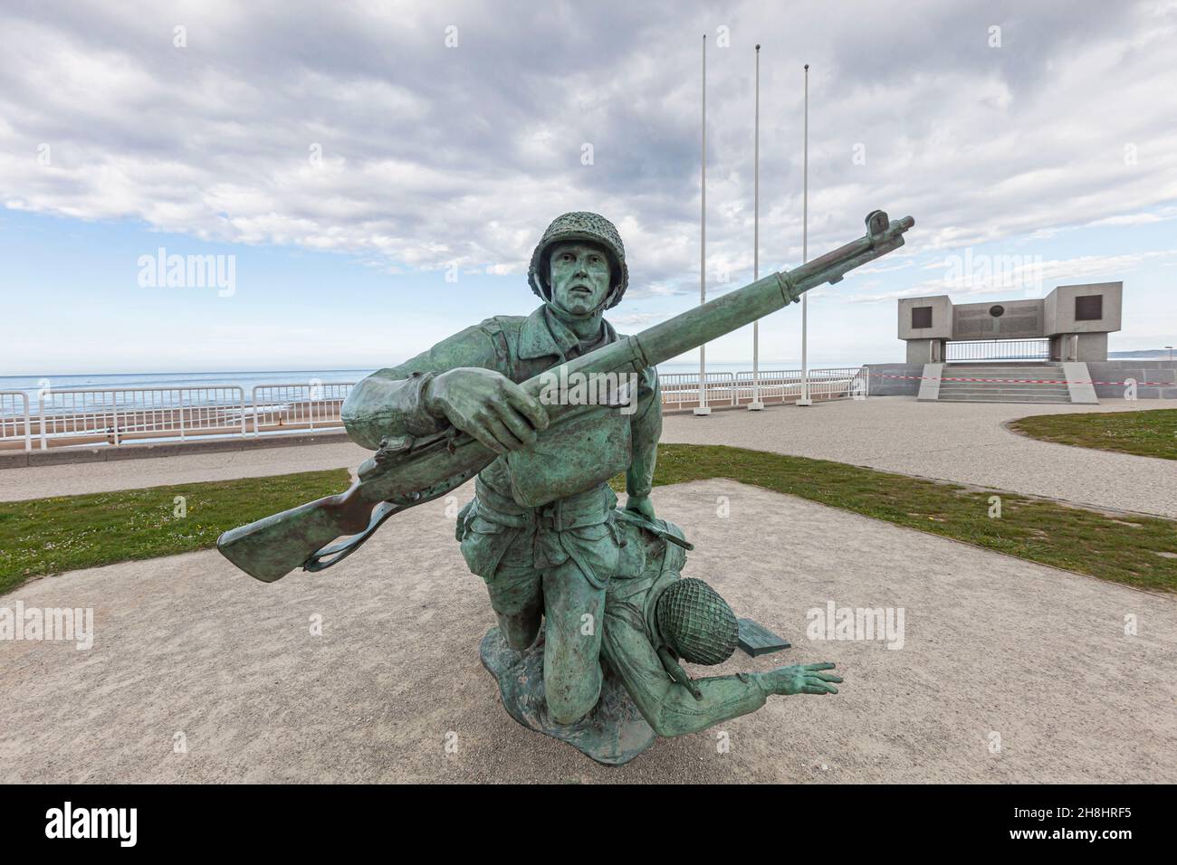 France, Calvados (14), Vierville-sur-Mer, Omaha beach, Normandy landing ...