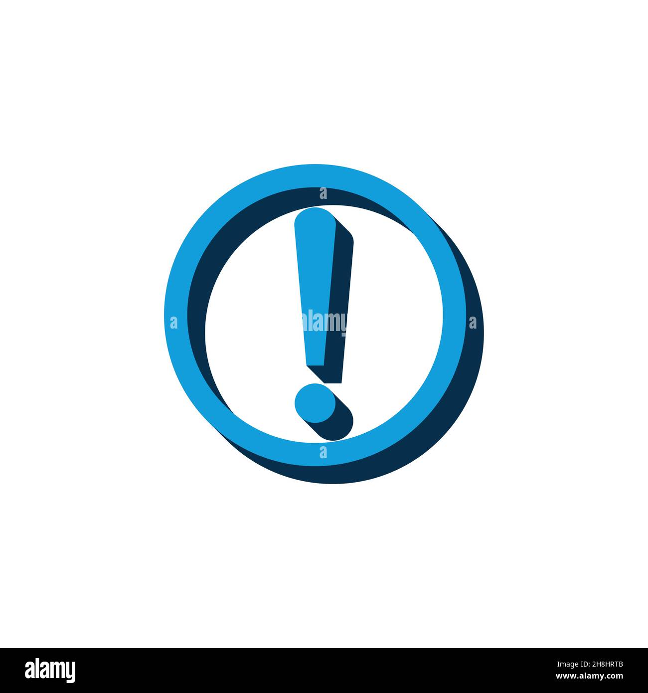 caution vector icon isometric. 3d sign isolated on white background ...