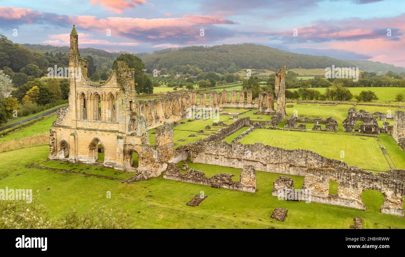 Ruins of Byland Abbey, Yorkshire Stock Photo - Alamy