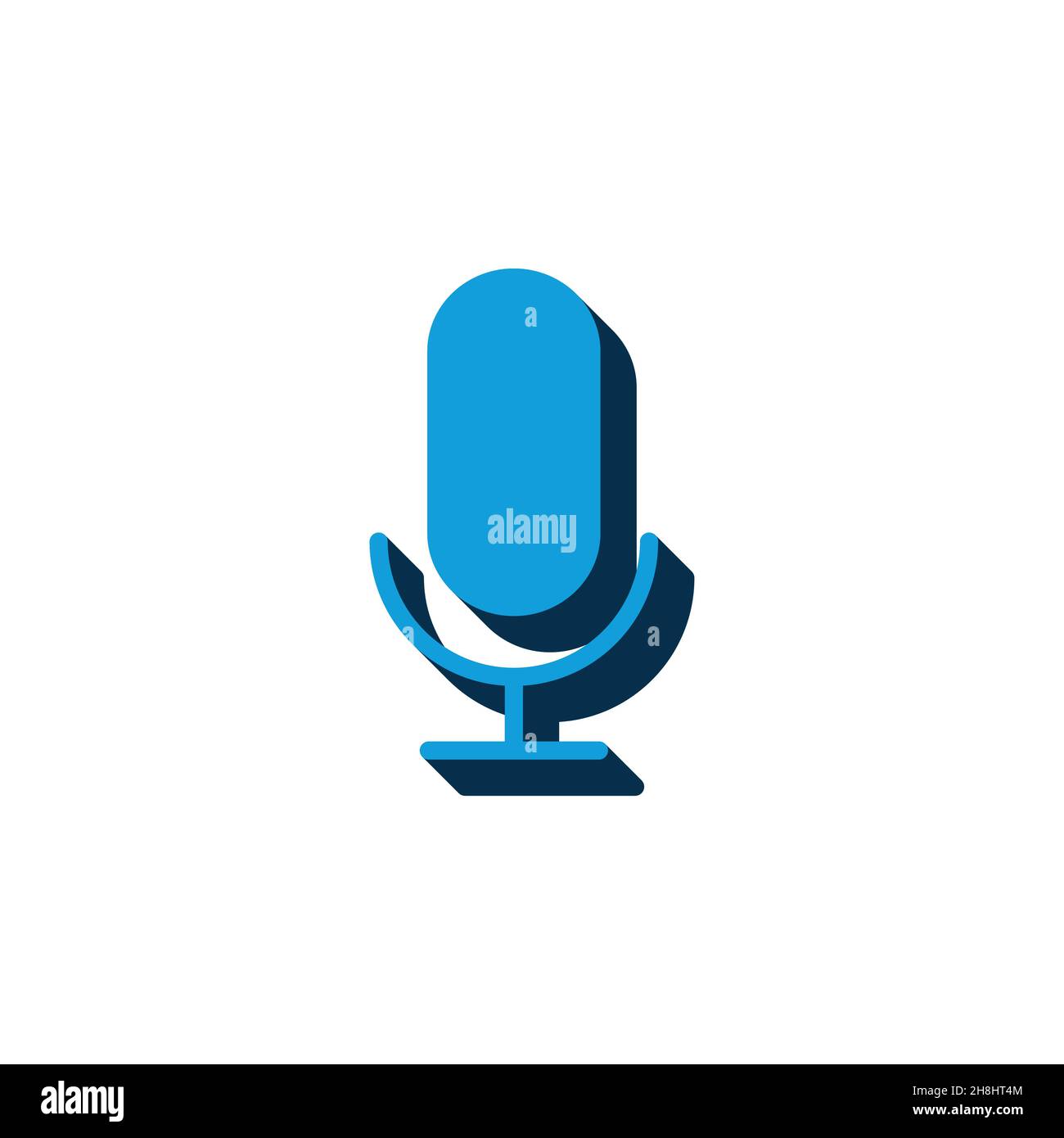 vector icon microphone isometric. 3d sign isolated on white background ...