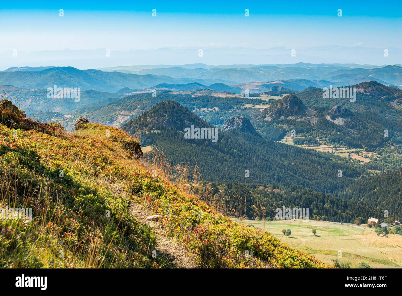 France, Ardeche, Archeche Mounts Natural Park, Boutieres Cirque Stock ...