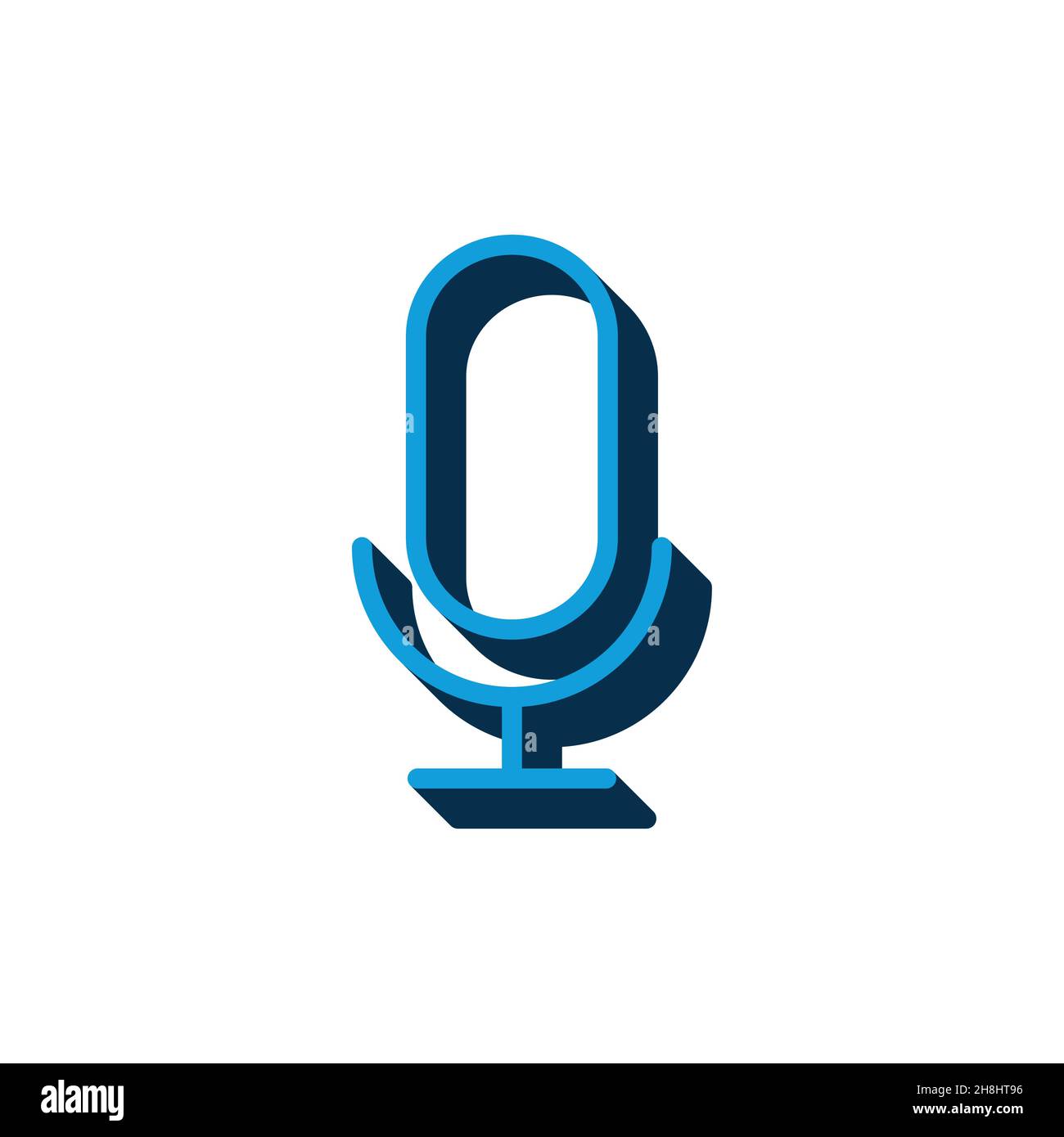 vector icon microphone isometric. 3d sign isolated on white background ...