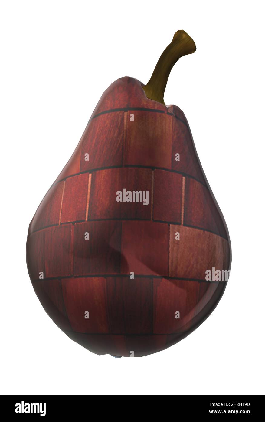 Cedar Wood Pattern Shiny Metal Pear Figurine Decoration Stock Vector ...