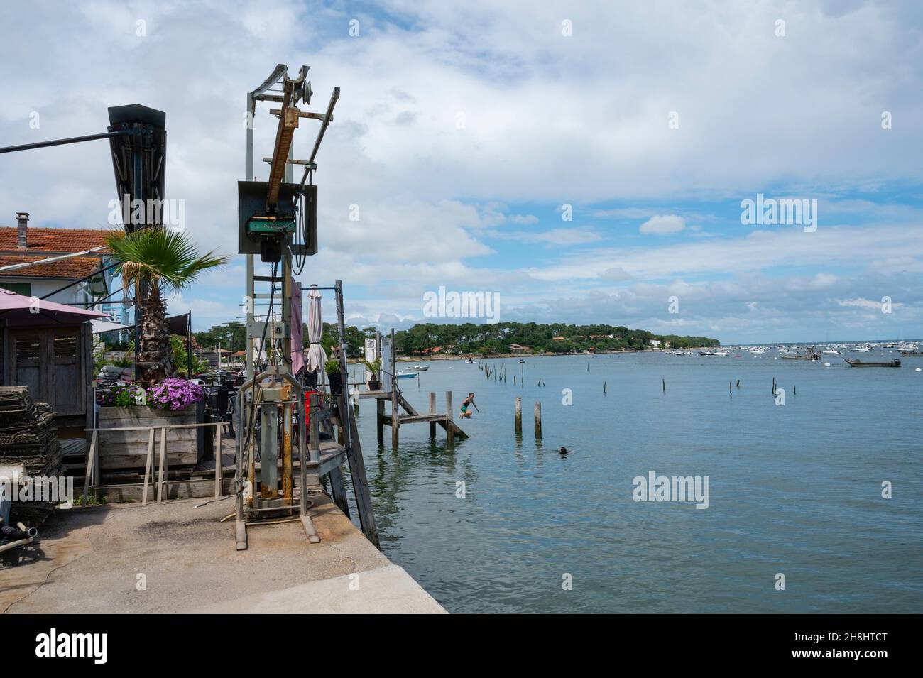 France, Gironde, Bassin d'Arcachon, Lege Cap Ferret, oyster farming ...