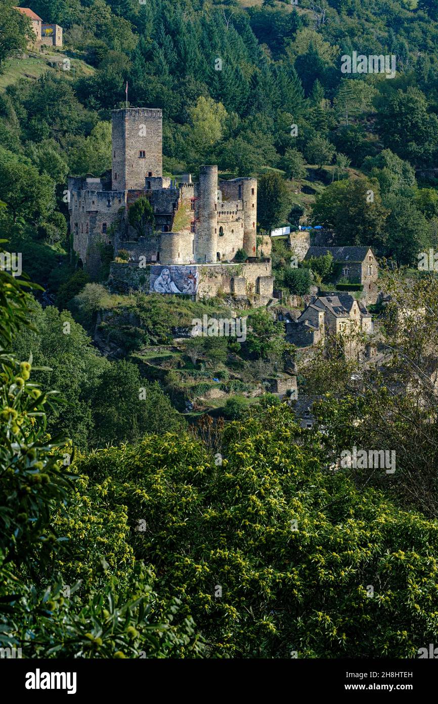France, Aveyron, Belcastel, labelled one of the most beautiful villages ...