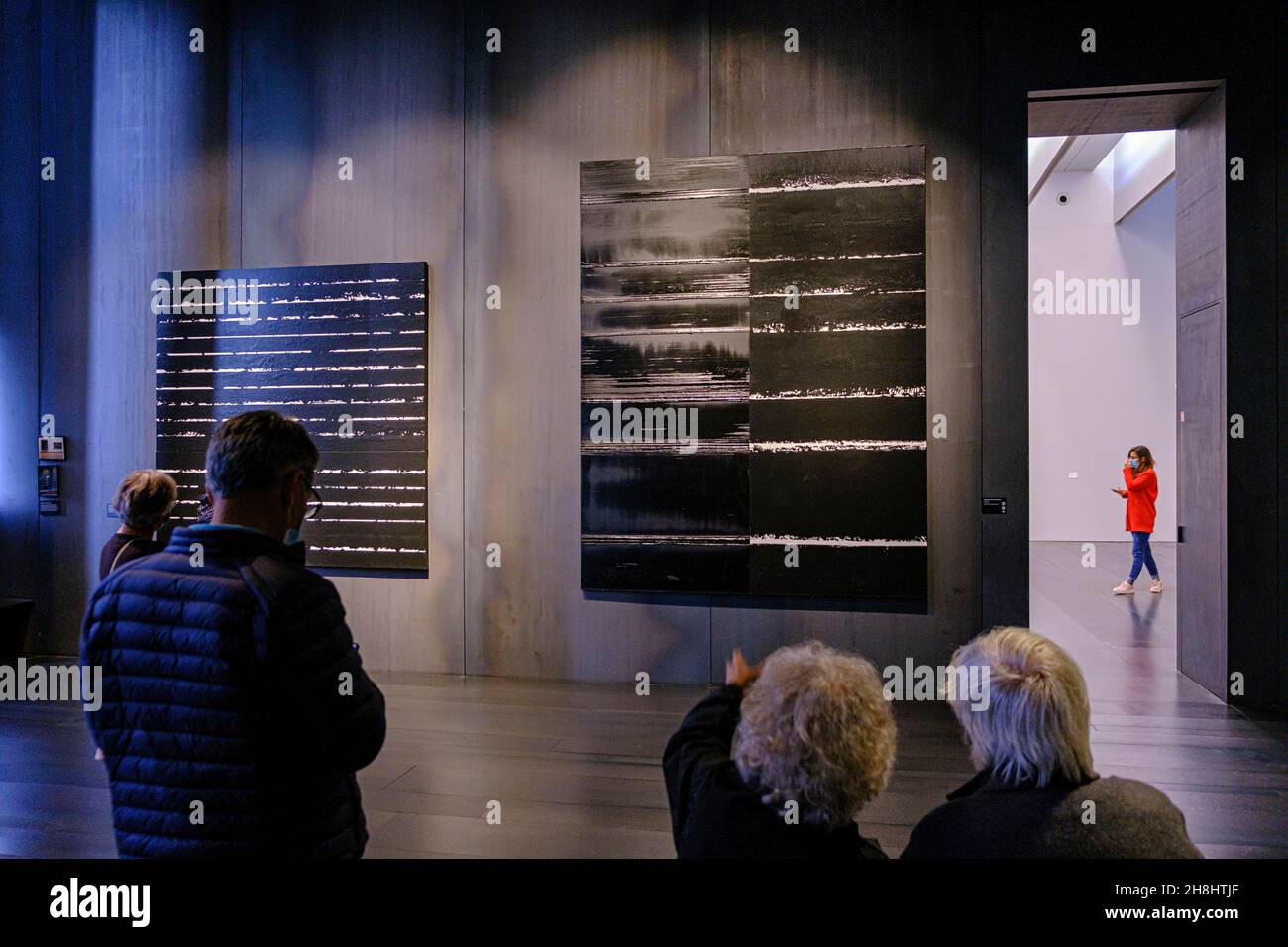 France, Aveyron, Rodez, Musee Soulages, modern art museum, hosts the ...