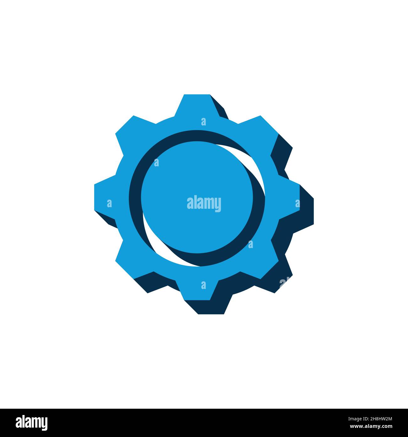 gears vector icon isometric. 3d sign isolated on white background Stock ...