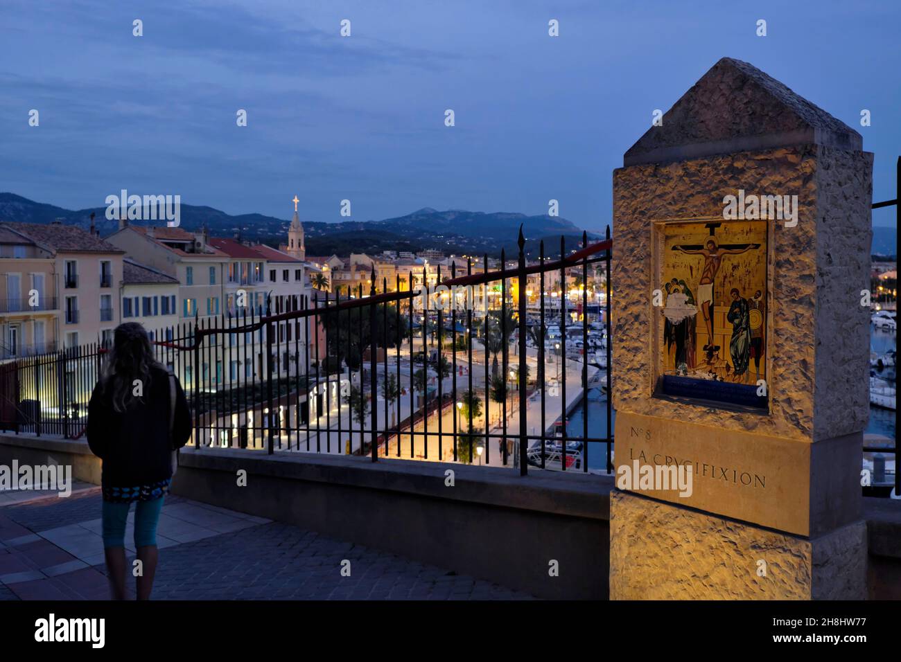 France, Var, Sanary sur Mer, Chemin de la Colline, the stations of the ...