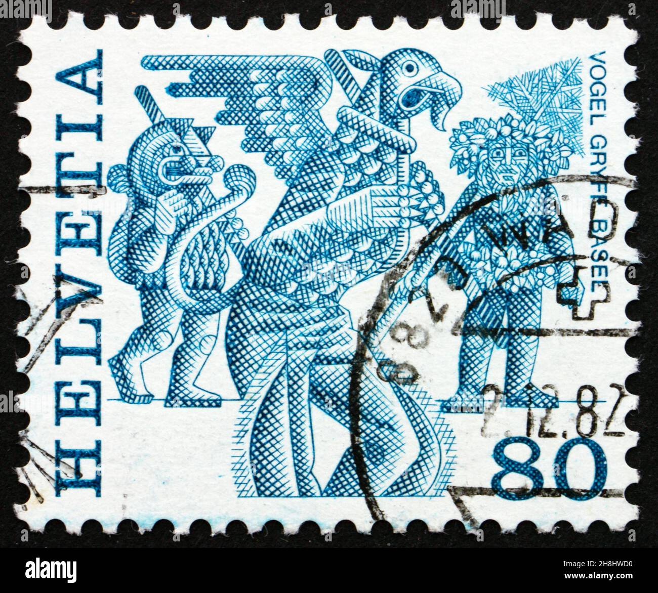 SWITZERLAND - CIRCA 1977: a stamp printed in the Switzerland shows ...