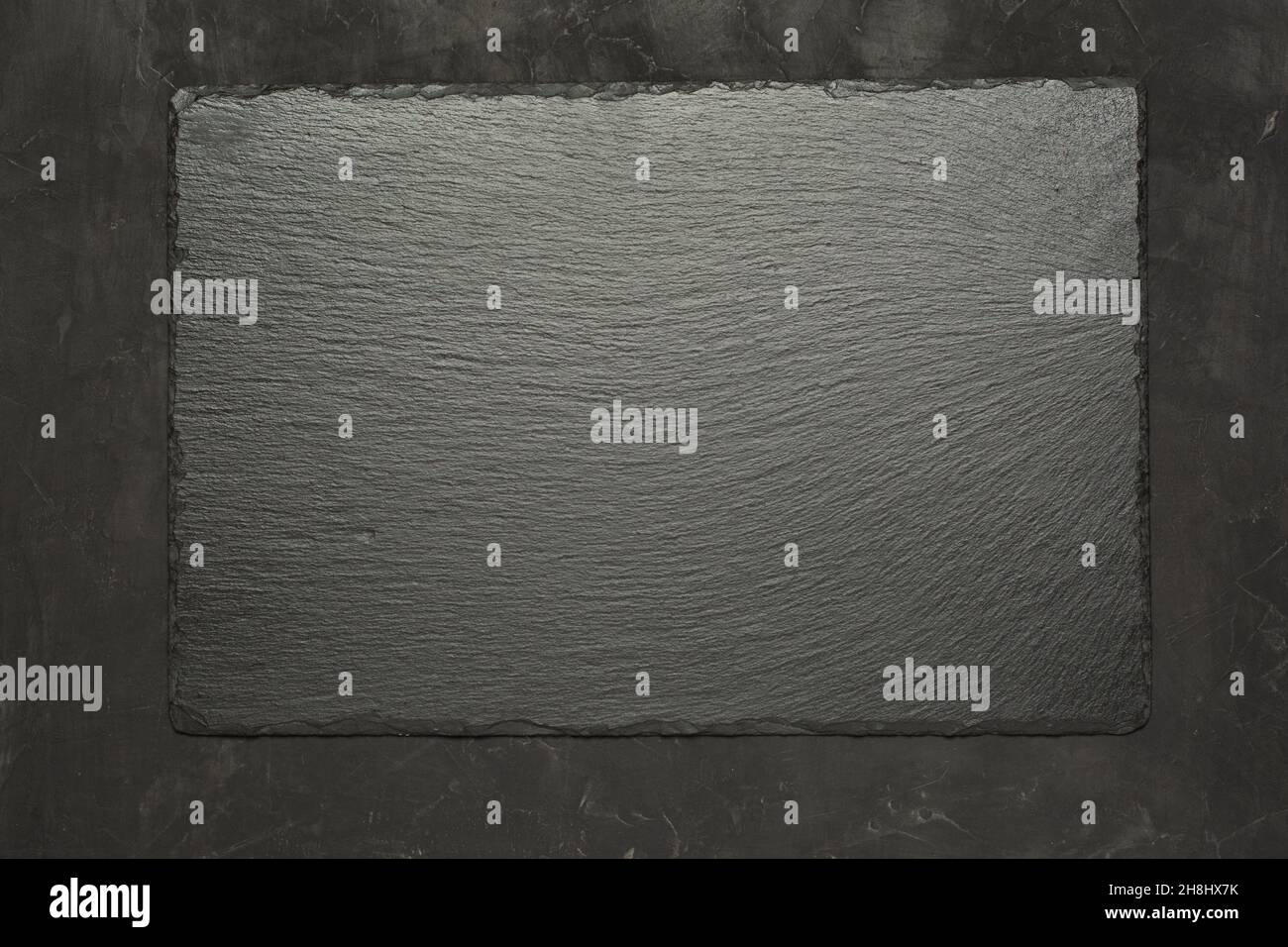 black slate board for serving with copy space, top view Stock Photo - Alamy