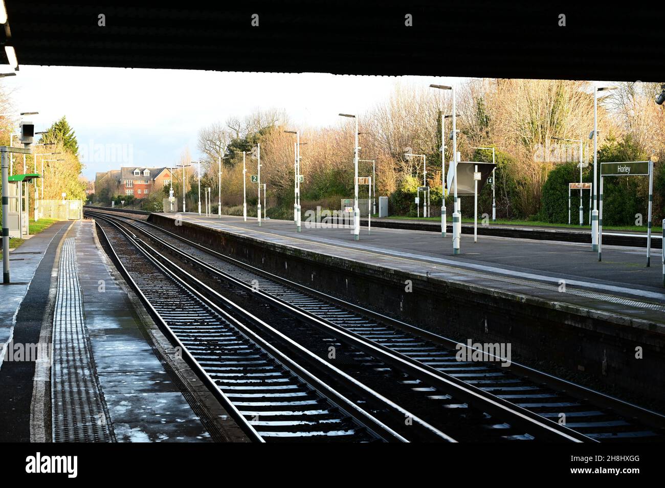 Empty railway lines in surrey hi-res stock photography and images - Alamy